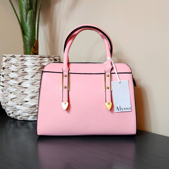 Alyssa | Bags | Alyssa Vegan Pink Adjustable Crossbody Strap Handbag ...